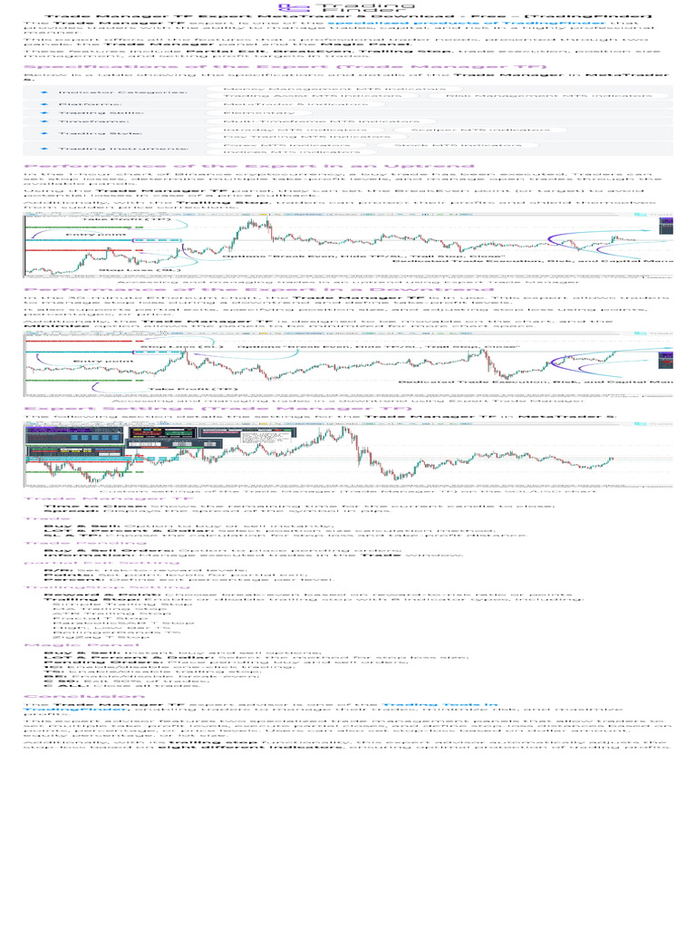 Trade Manager TF Expert MT5 PDF | PDF