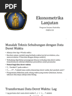 Analisis Deret Waktu: Model AR, MA, ARMA | PDF