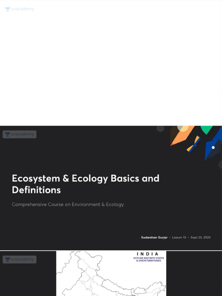 Ecosystem Ecology Basics and Definitions With Anno | PDF