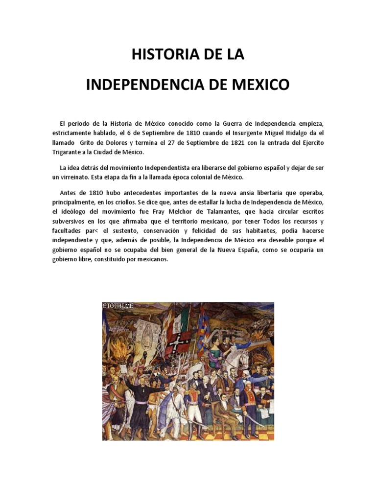 Historia de La Independencia de Mexico | PDF | Ciudad de México ...