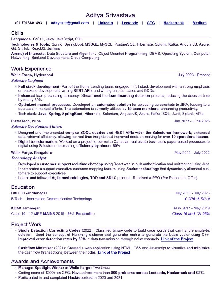 Aditya Resume CV | PDF | Microsoft Sql Server | Sql
