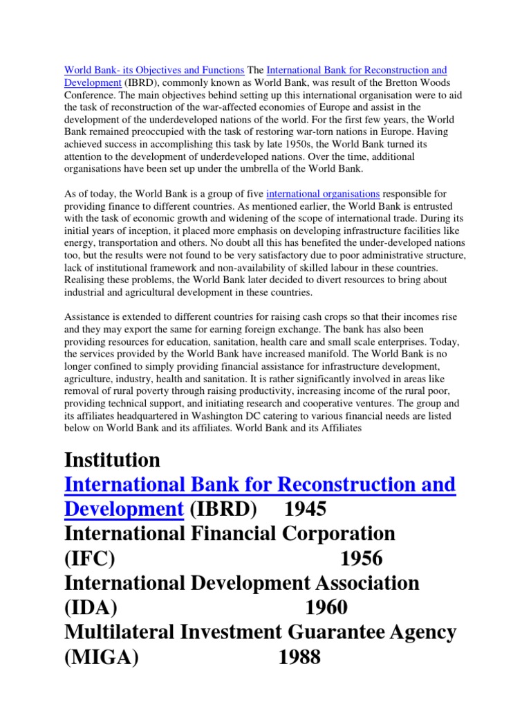 World Bank | PDF | World Trade Organization | World Bank