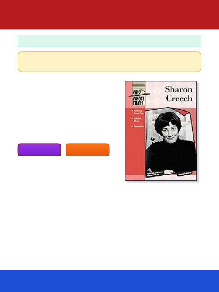 Sharon Creech Who Wrote That 1st Edition Tracey Baptiste ebook fully ...