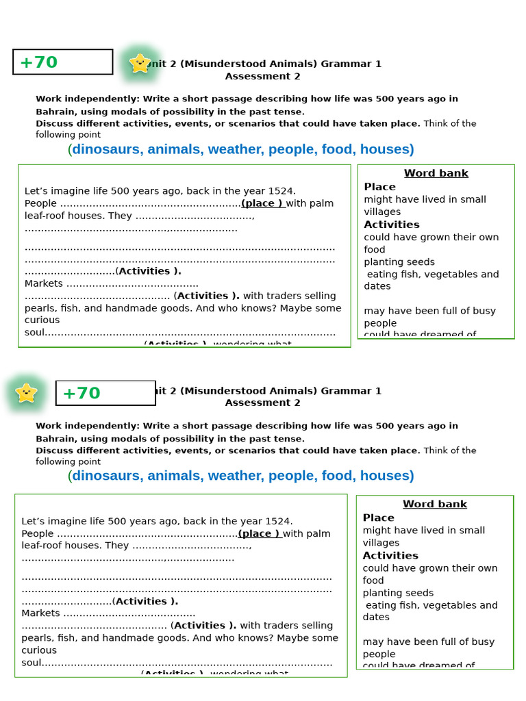 U2 L3 Differentiated Worksheet | PDF