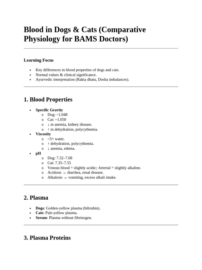 Blood in Dogs | PDF | White Blood Cell | Blood Type