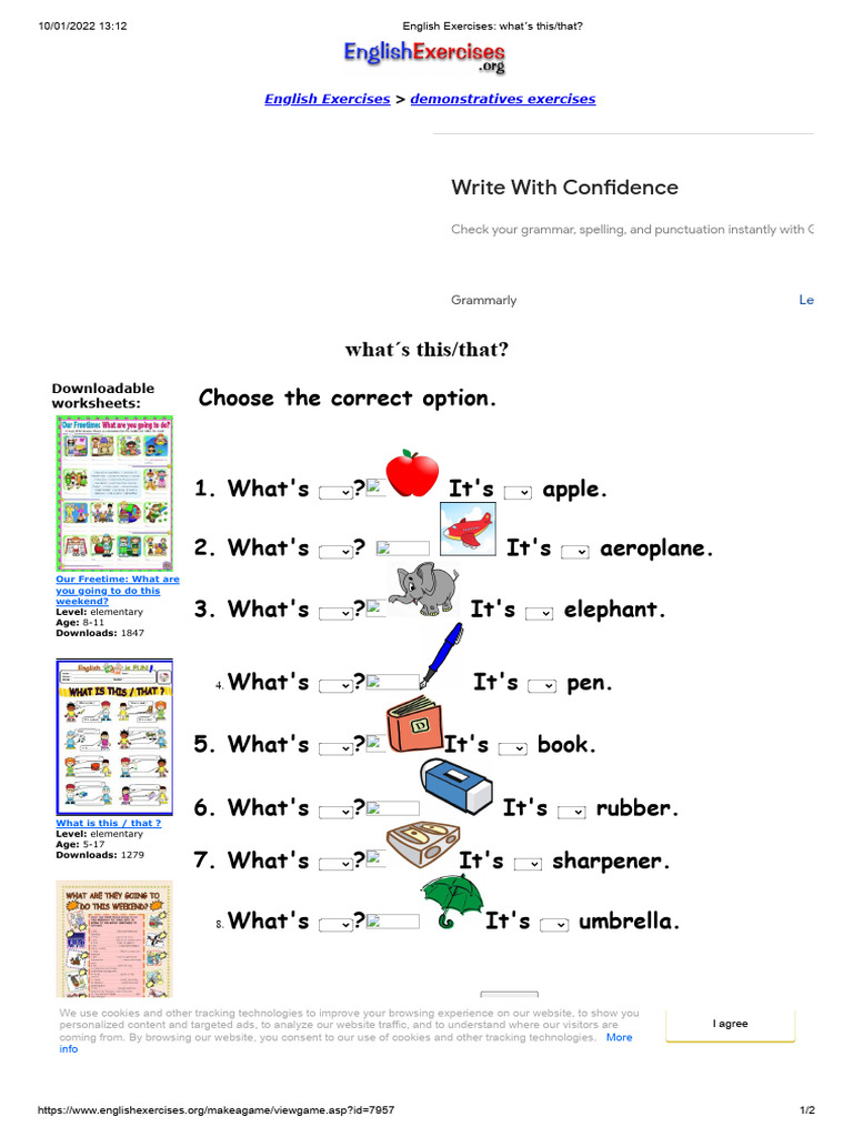 English Exercises - What S This - That | PDF | Chess Openings | Chess