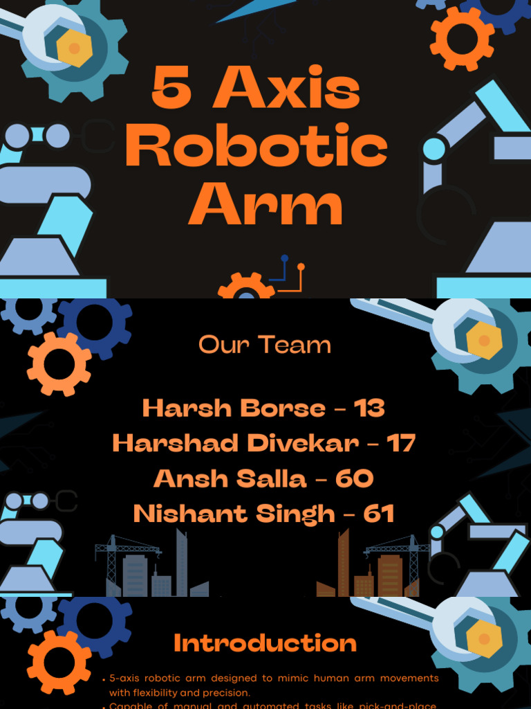 Mini Project 5-Axis Robotic Arm Presentation | PDF | Servomechanism ...