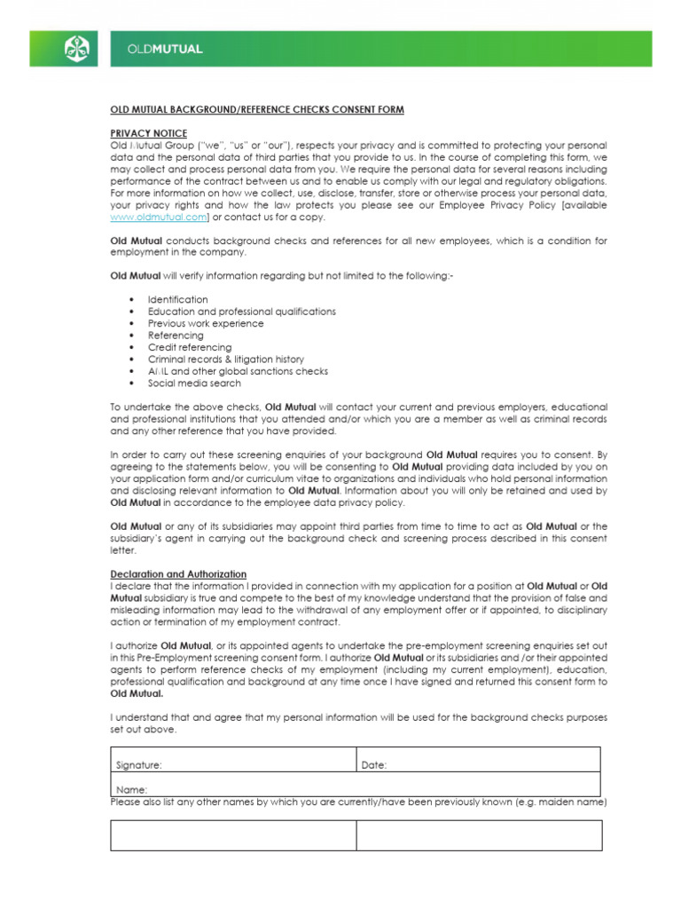 Background and Reference Checks | PDF | Background Check | Common Law