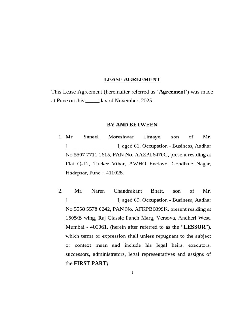Lease Agreement | PDF | Lease | Real Property Law
