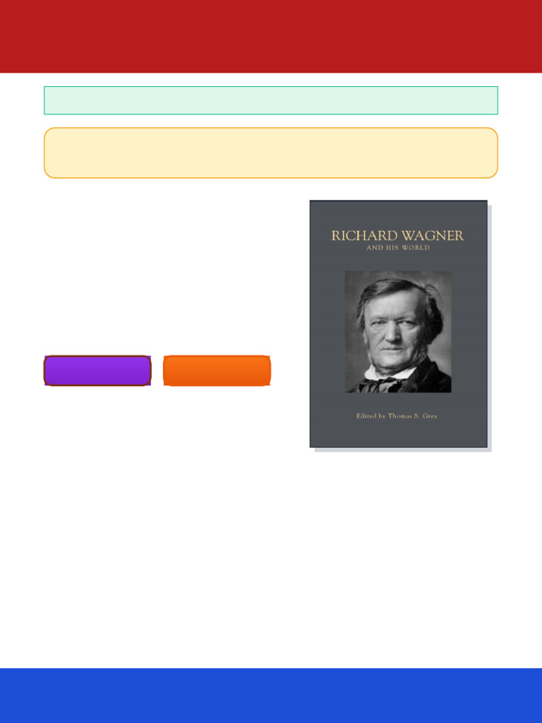 Richard Wagner and His World The Bard Music Festival 21 1st Edition ...