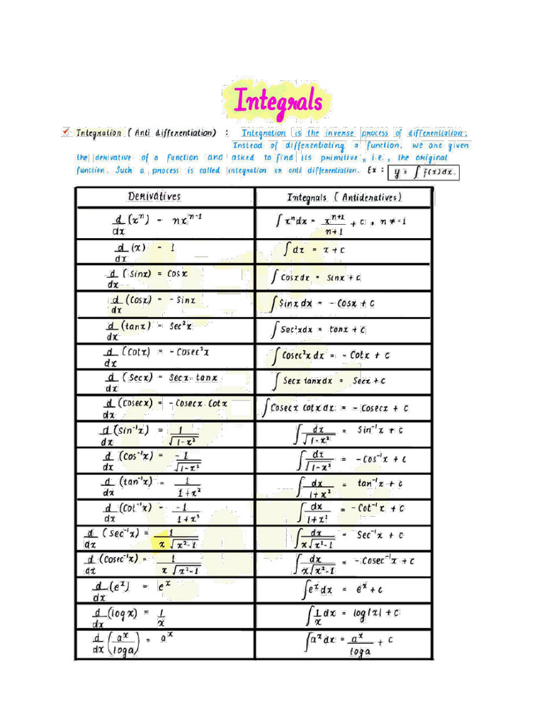 Integral Notes | PDF