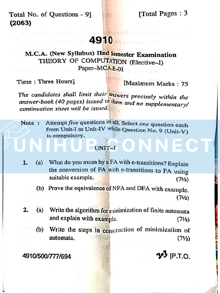 MCA 2nd Sem Jan-2024 10-16 Am | PDF