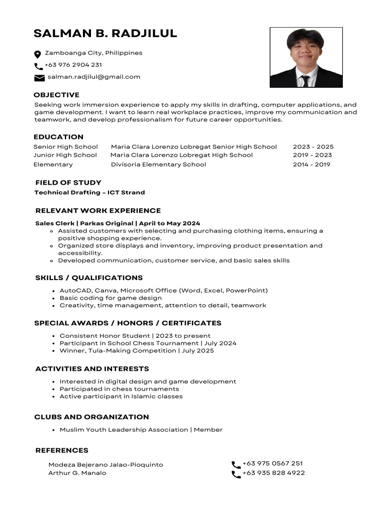 Work Immersion Resume - 20251205 - 165457 - 0000 | PDF