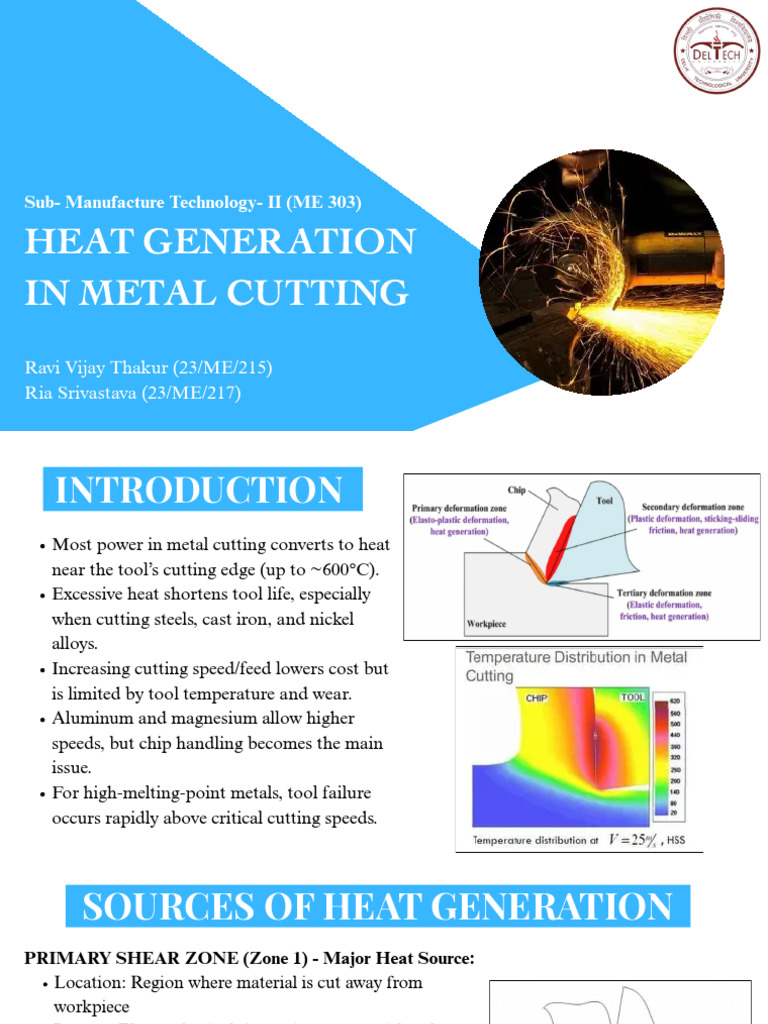 Heat Generation in Metal Cutting | PDF | Thermocouple | Deformation ...