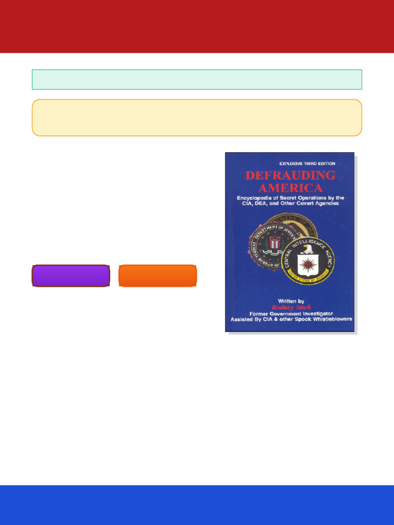 Defrauding America Encyclopedia of Secret Operations by the CIA DEA and ...