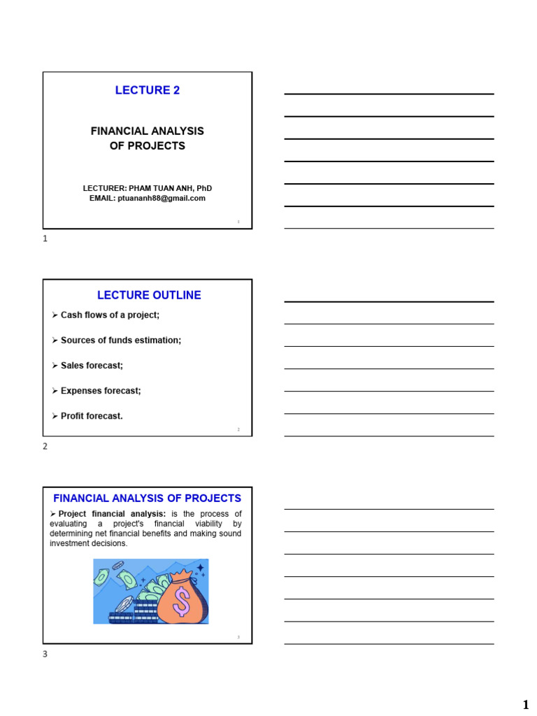 Financial Analysis of Projects Overview | PDF | Depreciation | Expense