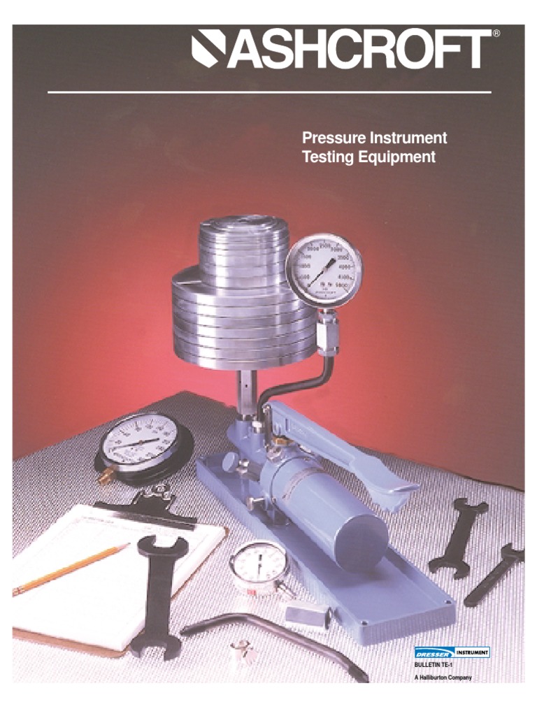 Pressure Instrument Testing Equipment | PDF | Calibration | Pressure ...