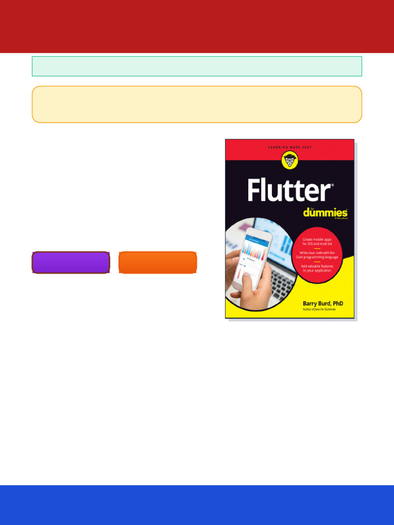 Flutter For Dummies 1st Edition Barry Burd ebook reprint digital | PDF ...
