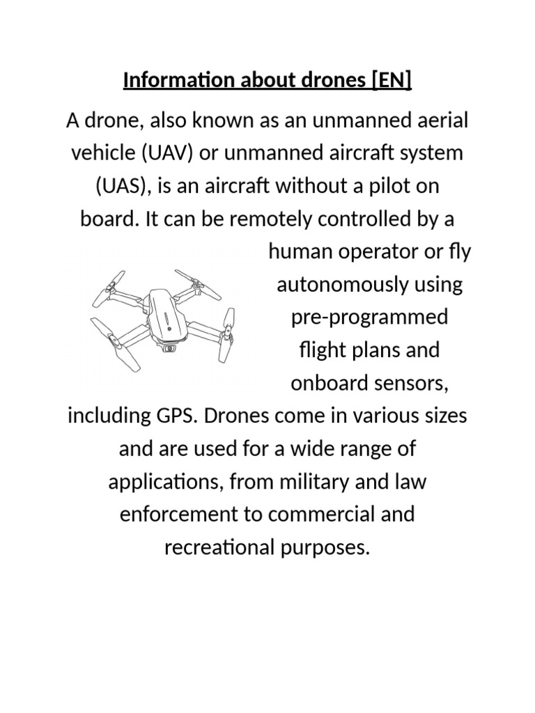 Information About Drone (En) | PDF