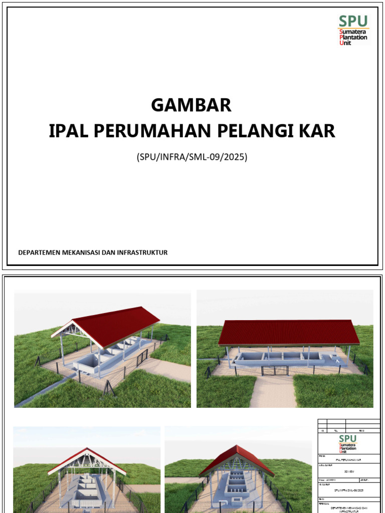 Design Dan BOQ IPAL Perum Pelangi KAR | PDF