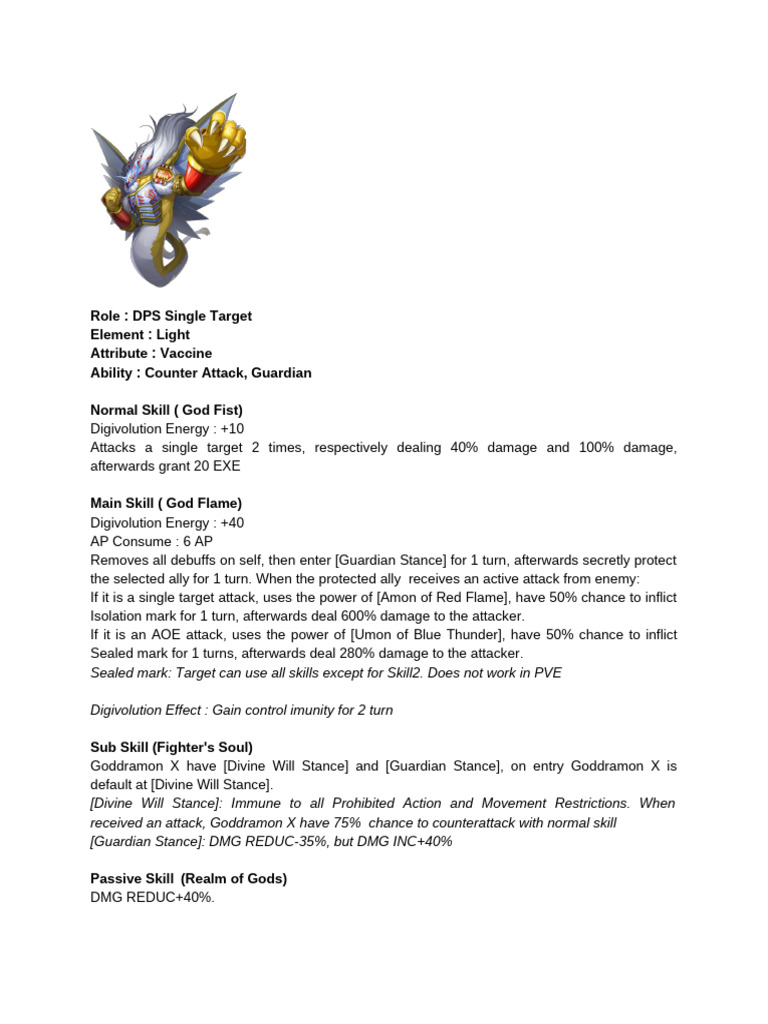 Goddramon X | PDF