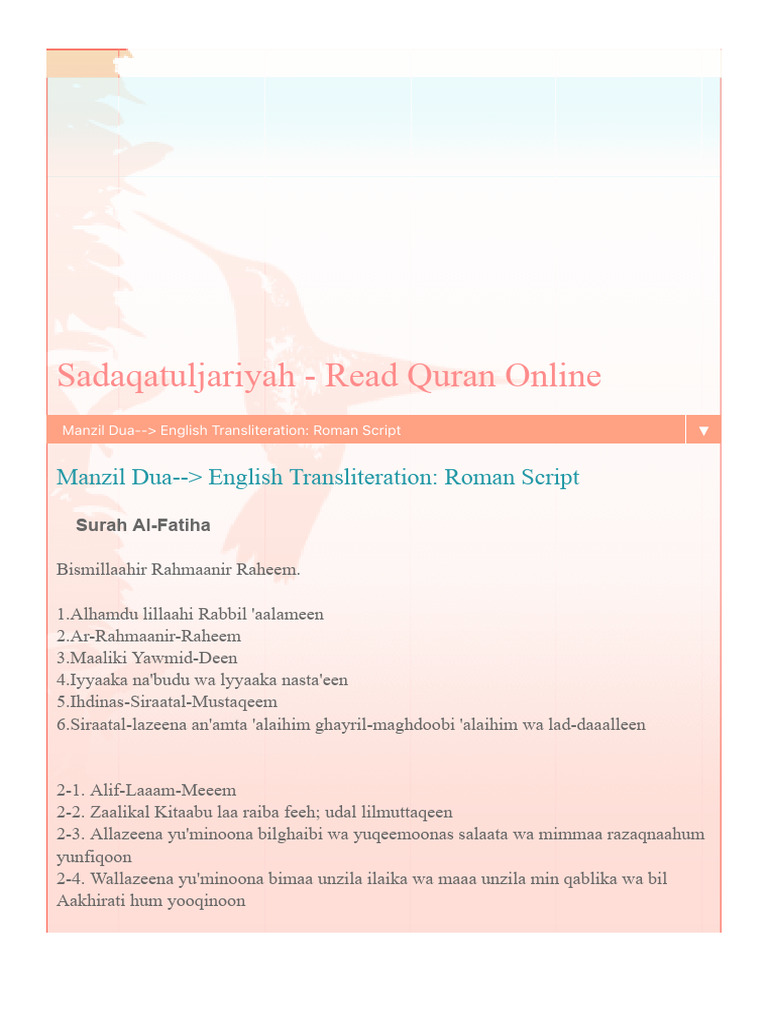 Read Quran Online with Transliteration | PDF | Abrahamic Religions ...