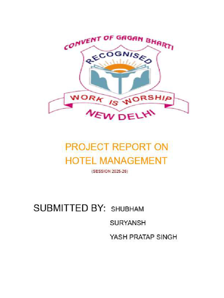 Class 12 Python Project (Hotel Management) | PDF