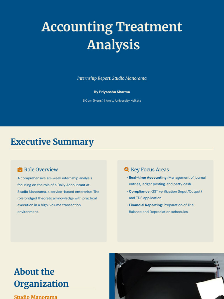 Accounting Internship Report at Studio Manorama | PDF | Expense | Taxes