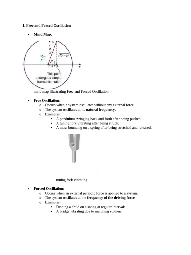 Free vs. Forced Oscillation Explained | PDF