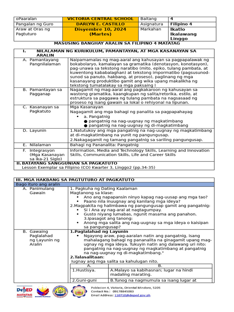 FILIPINO_Q3_W2_D2 | PDF