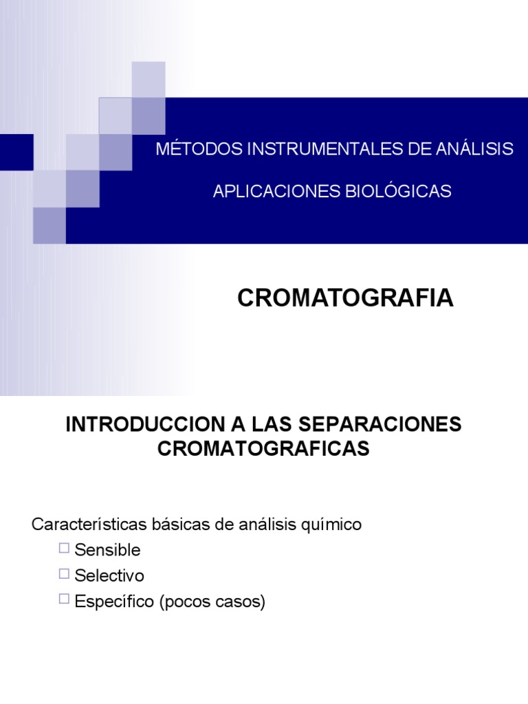 Metodos Instrumentales de Analisis | PDF | Cromatografía ...