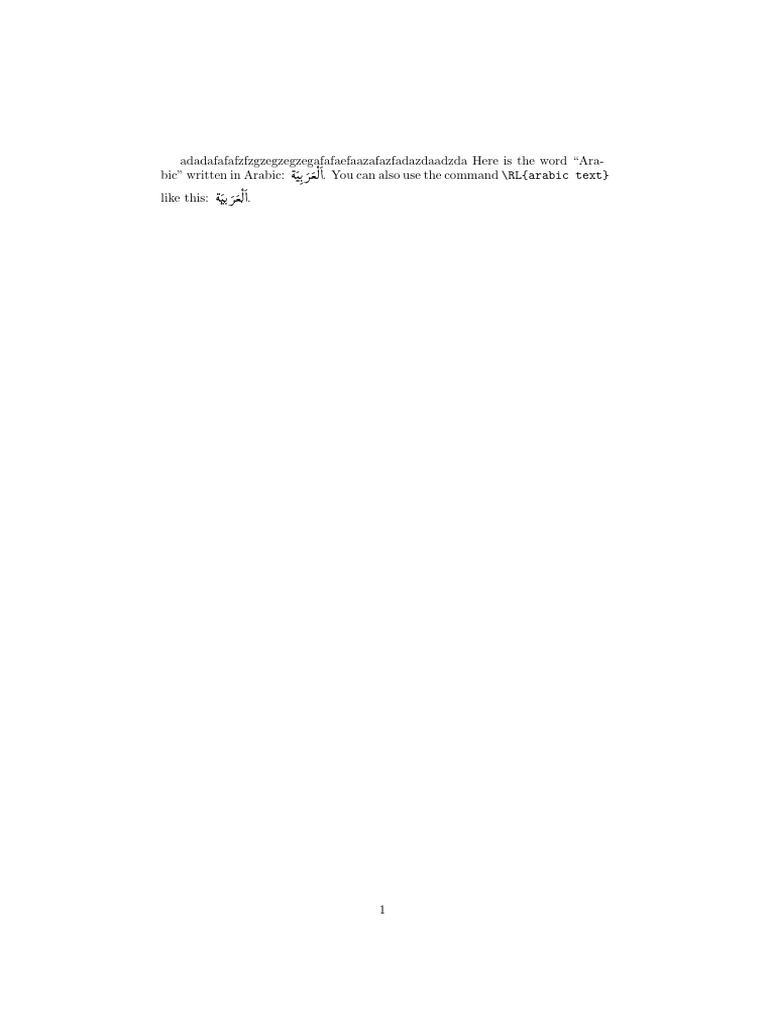Arabic Text Formatting Guide | PDF