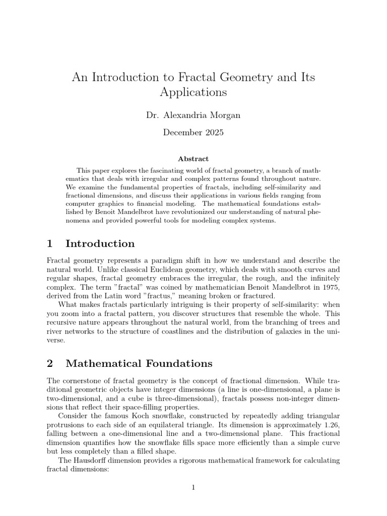 Fractal Geometry: Concepts and Applications | PDF | Fractal | Geometry