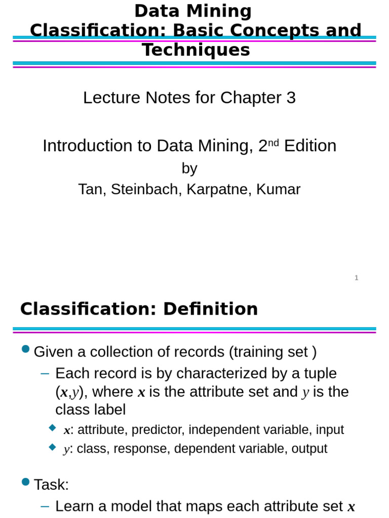 Chap3 Basic Classification Decision Tree | PDF | Statistical ...