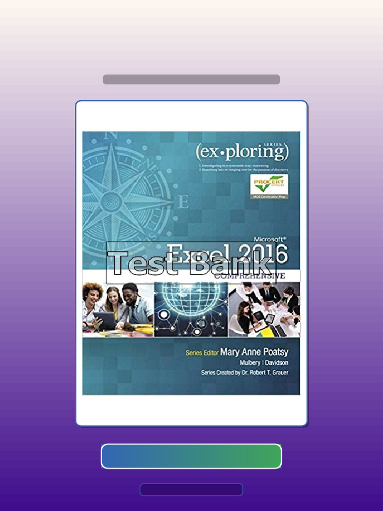 Exploring Microsoft Office Excel 2016 Comprehensive 1st Edition Mulbery ...