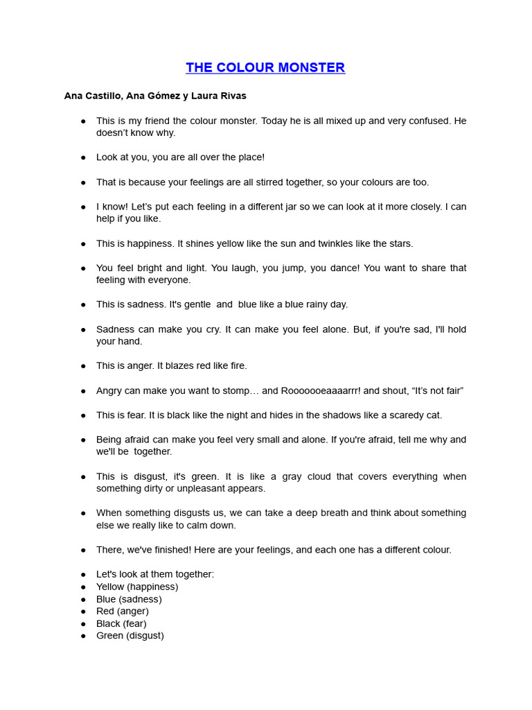 Understanding Emotions with Colors | PDF