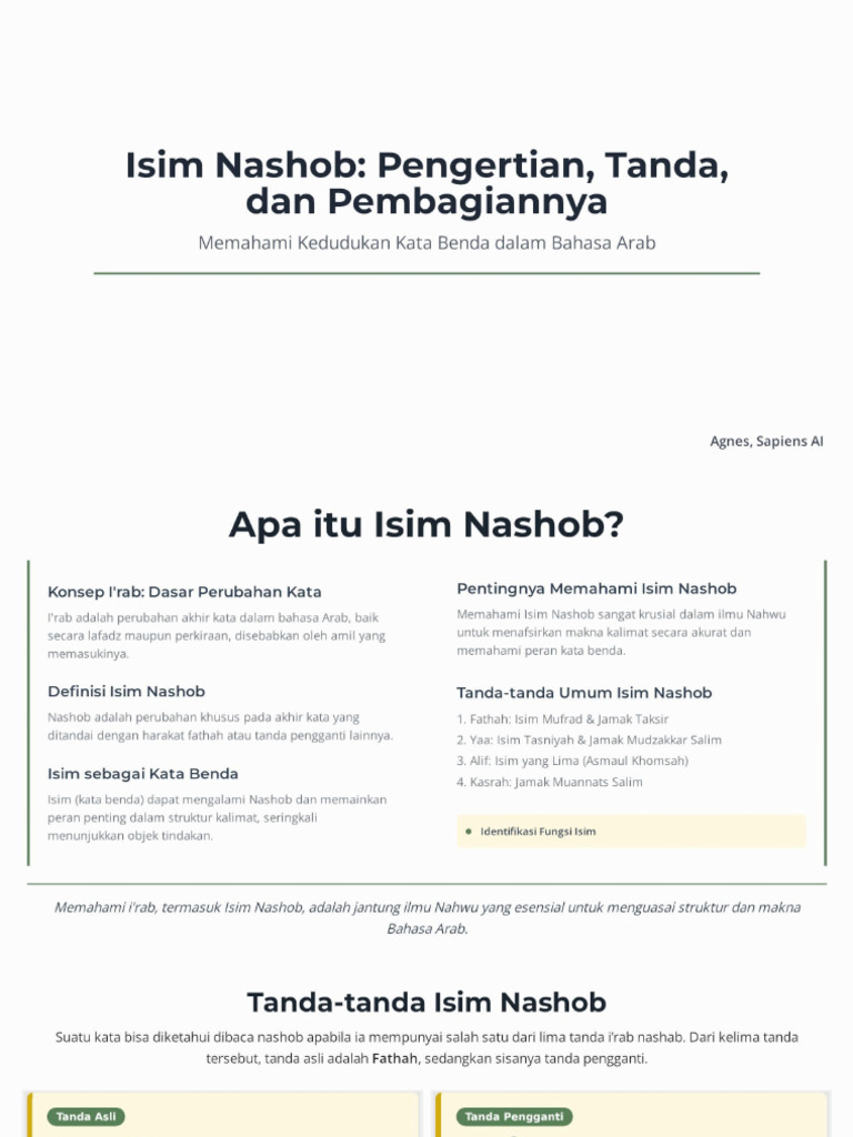 PPT Tentang Isim Nashob | PDF