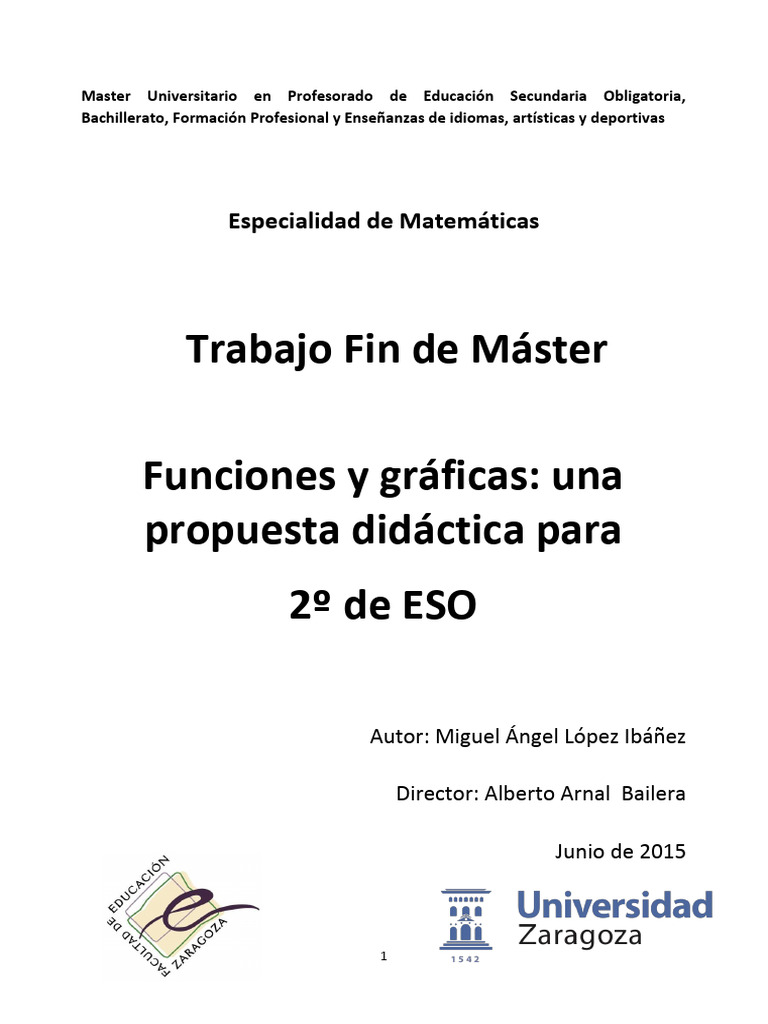 Taz TFM 2015 386 | PDF | Función (Matemáticas) | Variable (Matemáticas)