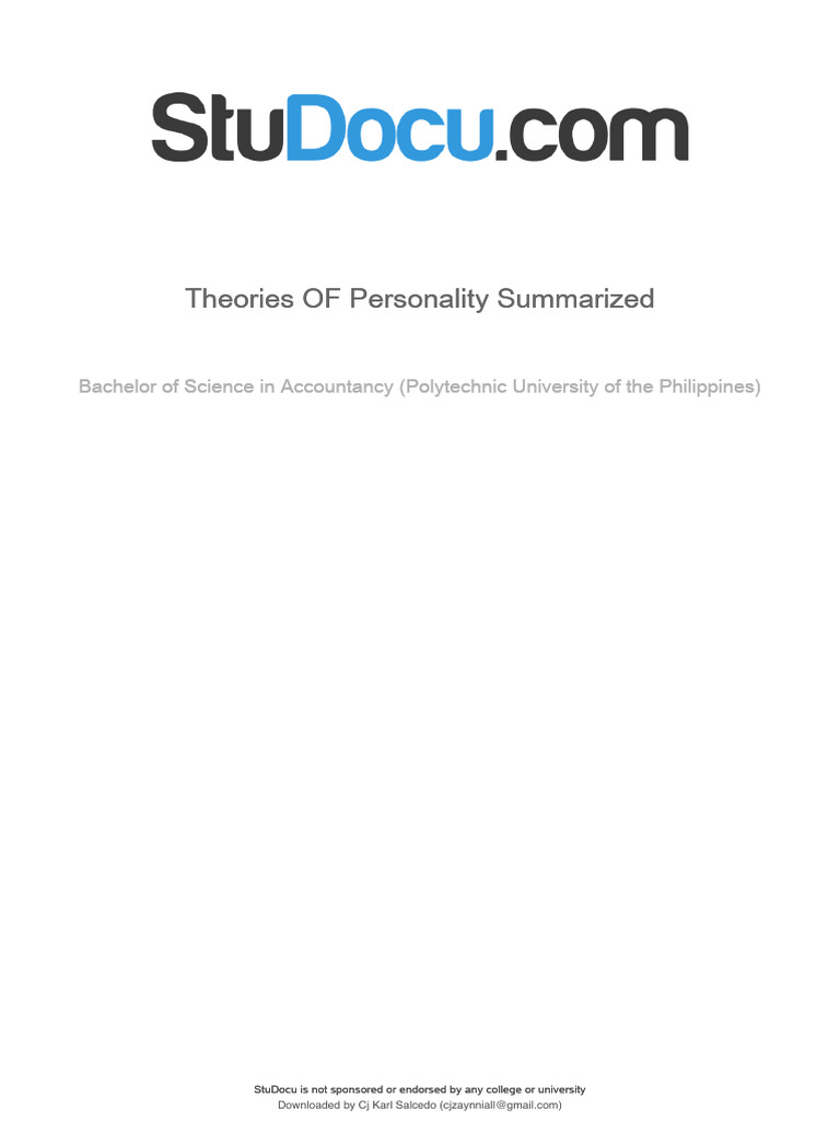 TOP Summary PDF | PDF | Psychoanalysis | Sigmund Freud