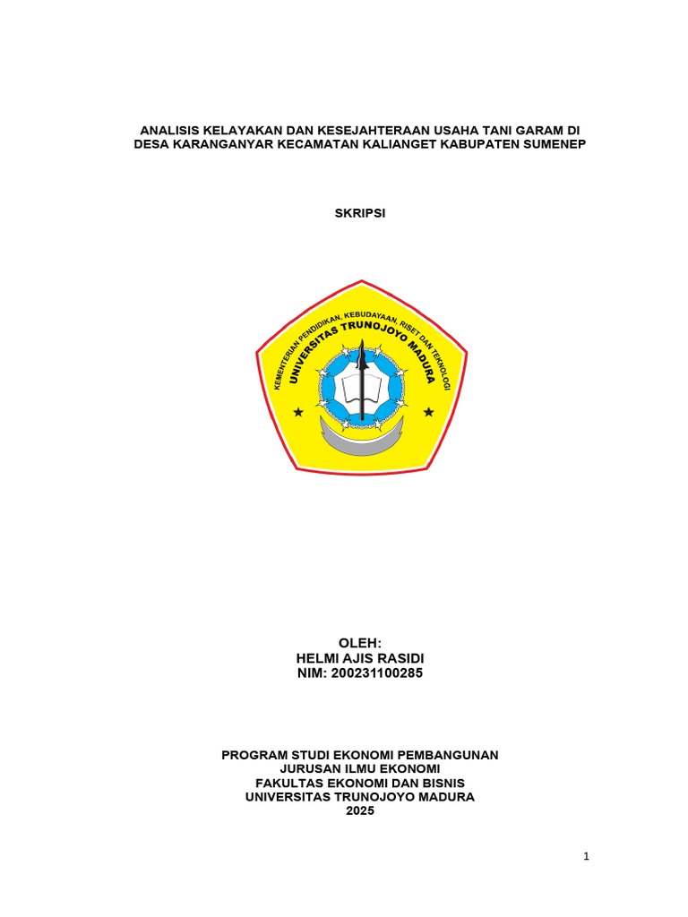 Kelayakan Usaha Tani Garam Sumenep | PDF
