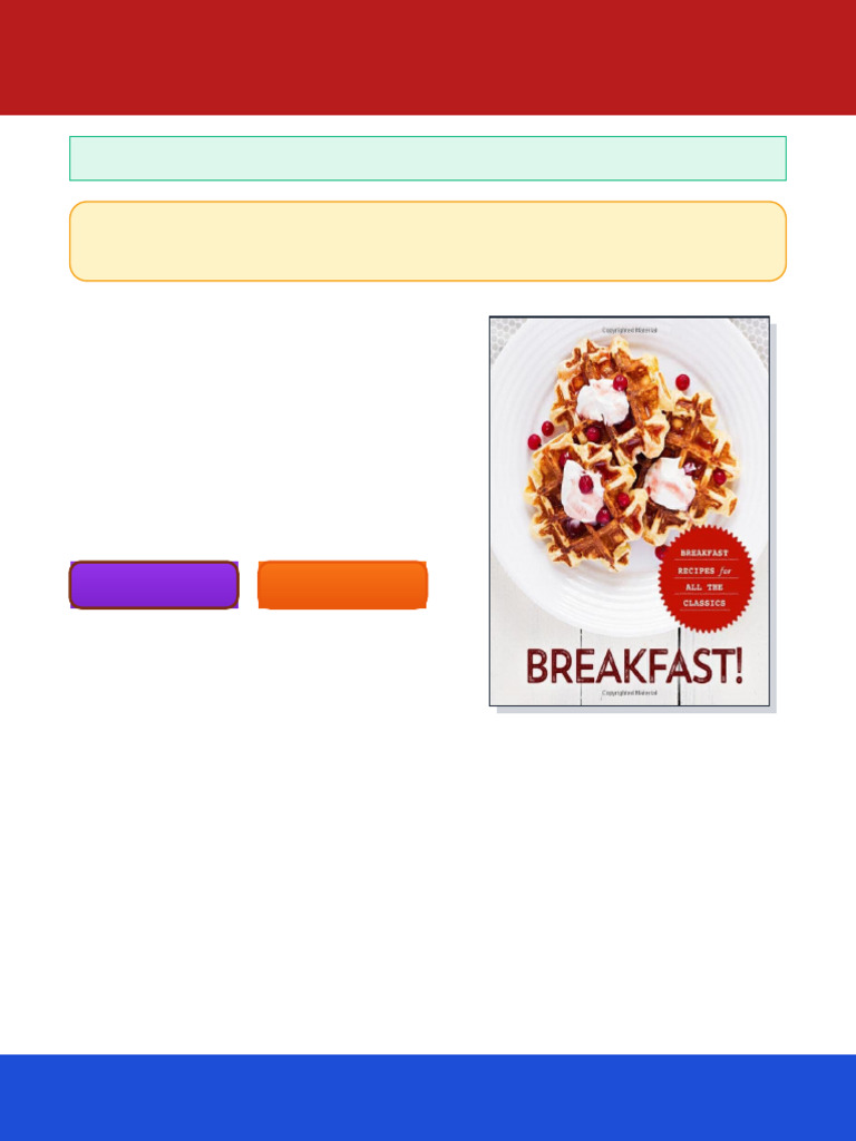 Breakfast!: Breakfast Recipes For All The Classics Booksumo Press Ebook ...