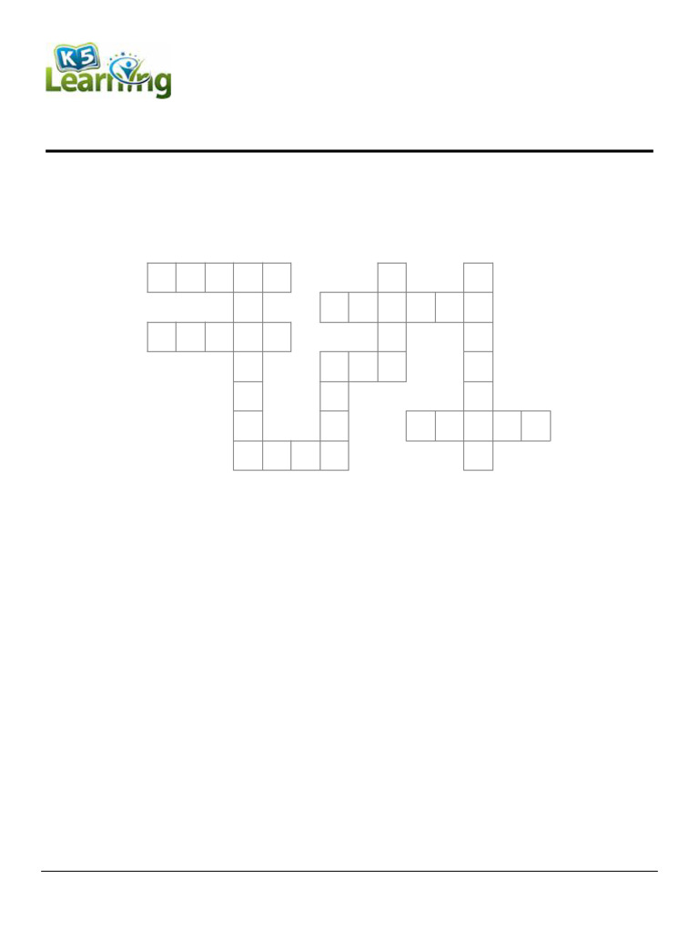 3rd Grade Vocabulary Crossword Puzzle | PDF | Chess Theory | Chess