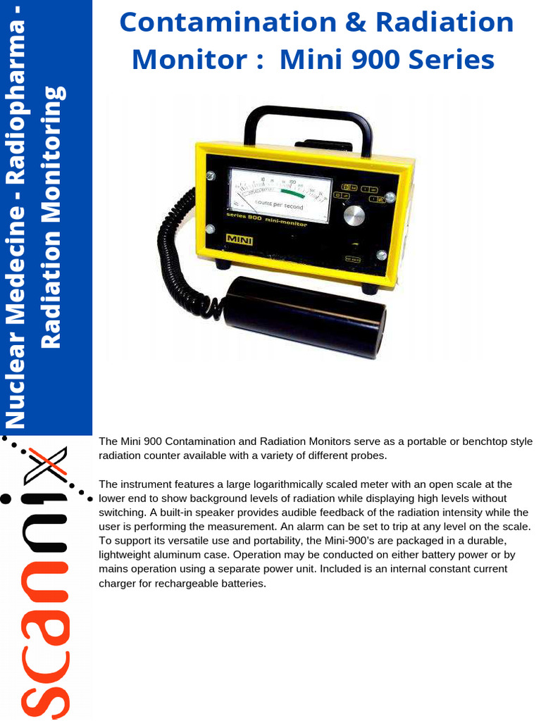 Mini 900 Radiation Monitor Overview | PDF | Gamma Ray | Radiation