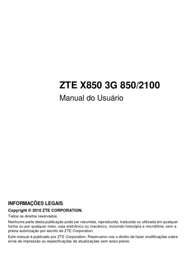 Zte x850 | PDF