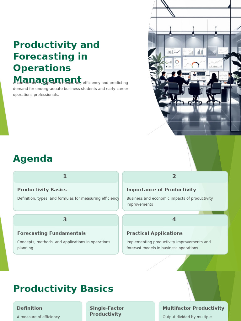 Productivity and Forecasting in Operations Management | PDF