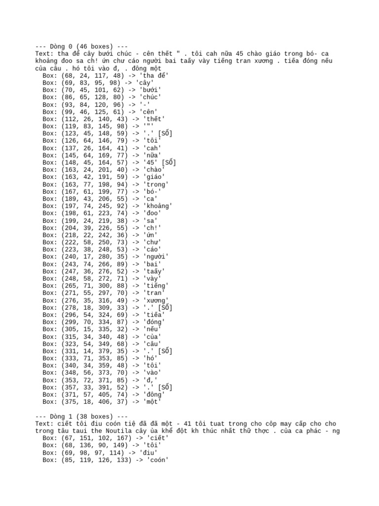 Ocr Line Details | PDF
