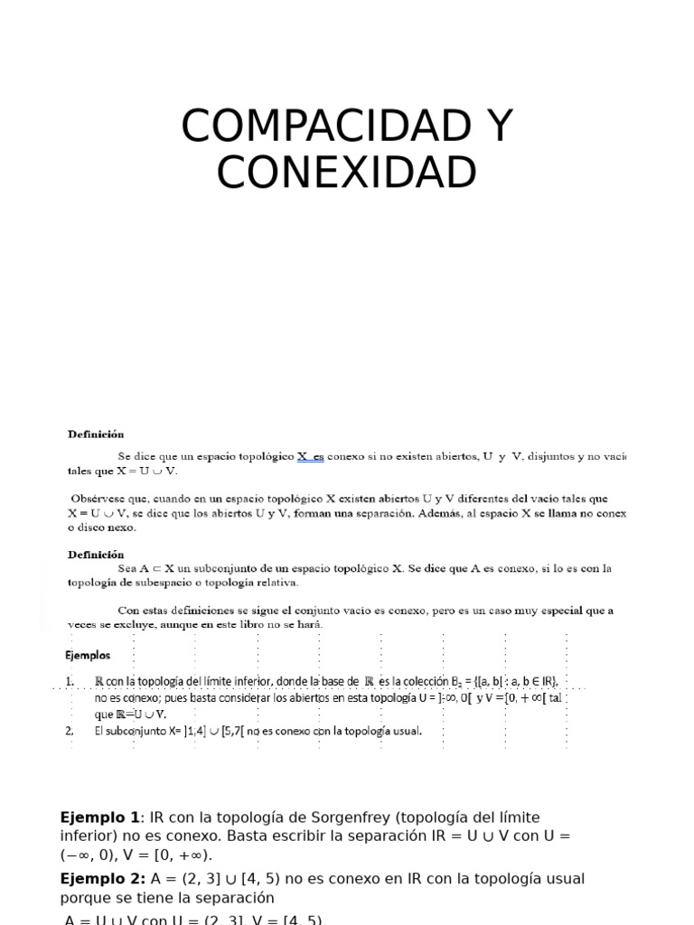 Ejemplos de Conexidad en Topología | PDF