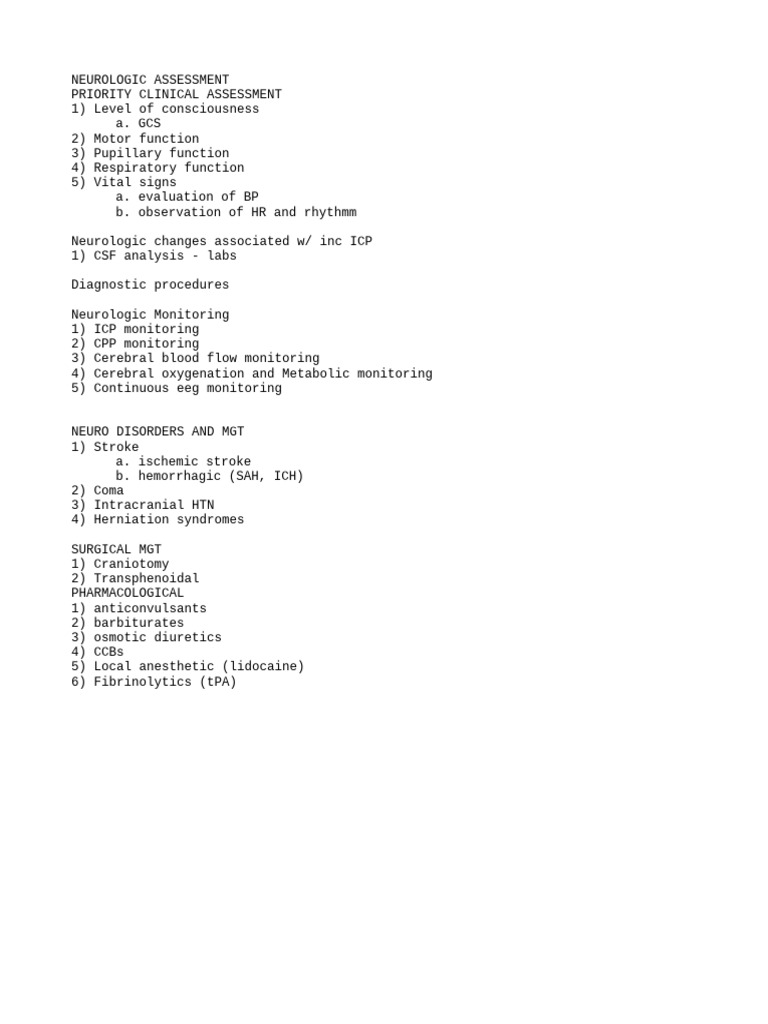 Neuro Book Contents | PDF
