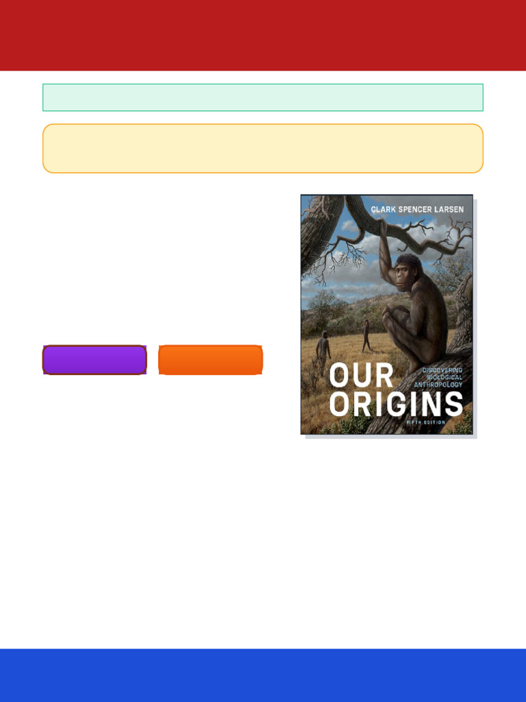 Our Origins Fifth Edition Clark Spencer Larsen ebook premium pdf ...
