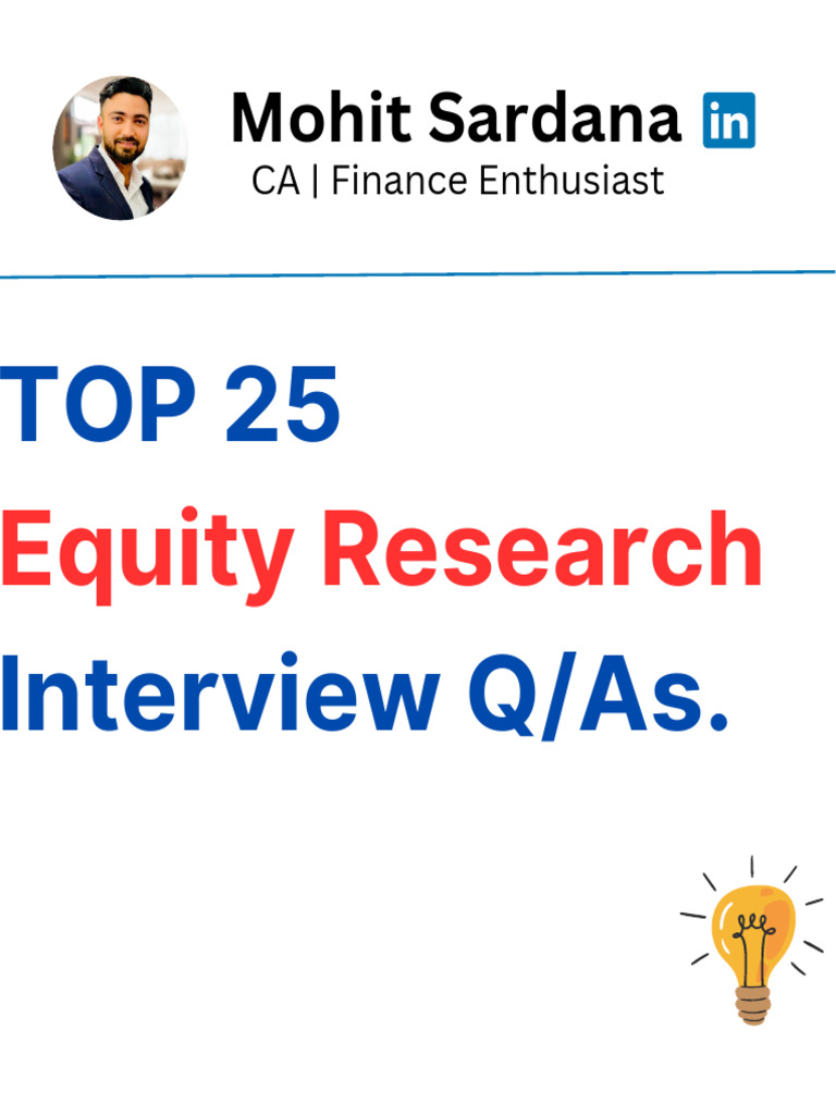 Top Equity Research Interview Q As 1703860404 | PDF | Beta (Finance ...